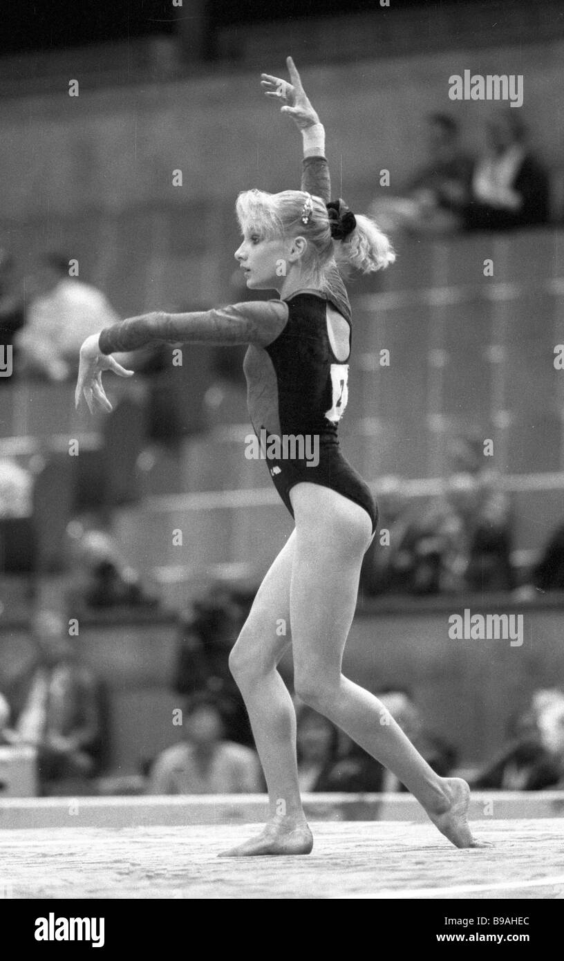 Gymnast Tatiana Gutsu performing at World Stars 92 international ...