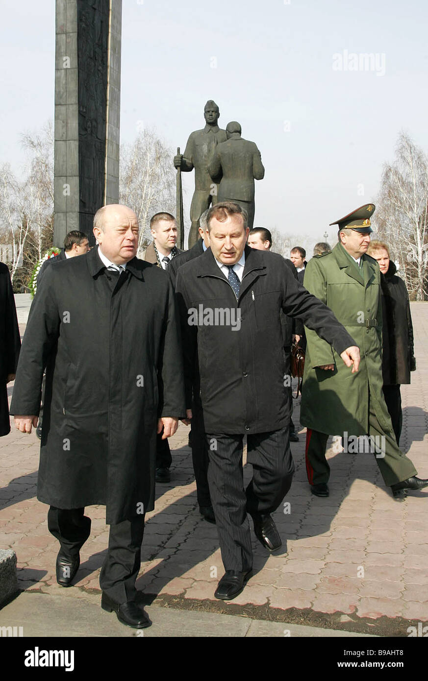 Russian Prime Minister Mikhail Fradkov and Alexander Karlin governor of ...