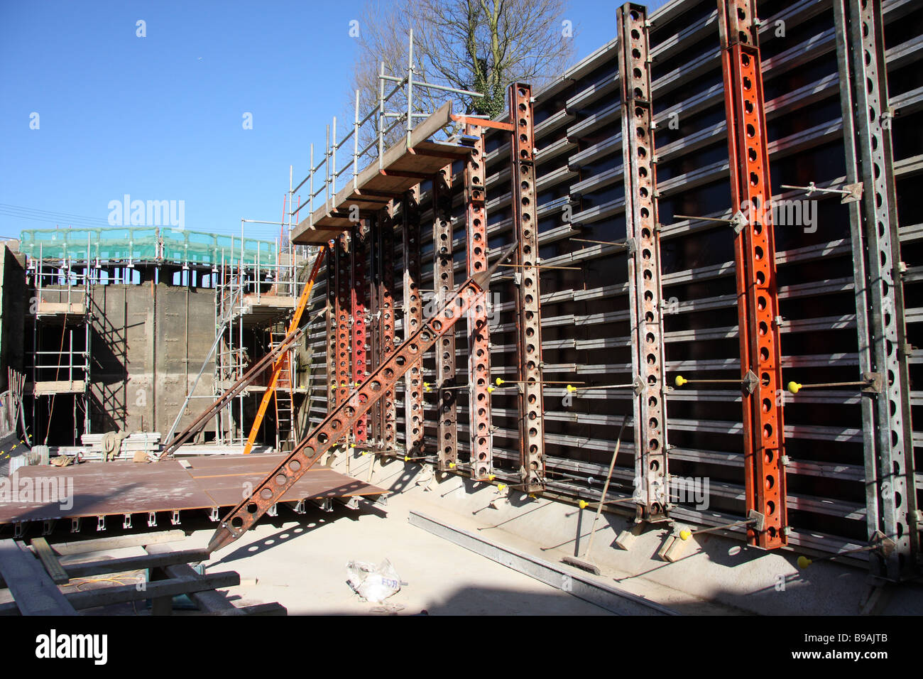 building construction site works lock wall replacement refurbishment ...