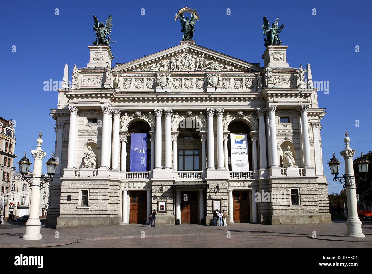 MAIN FACADE OF THE OPERA HOUSE LVIV LVOV UKRAINE LVIV L'VIV LVOV ...
