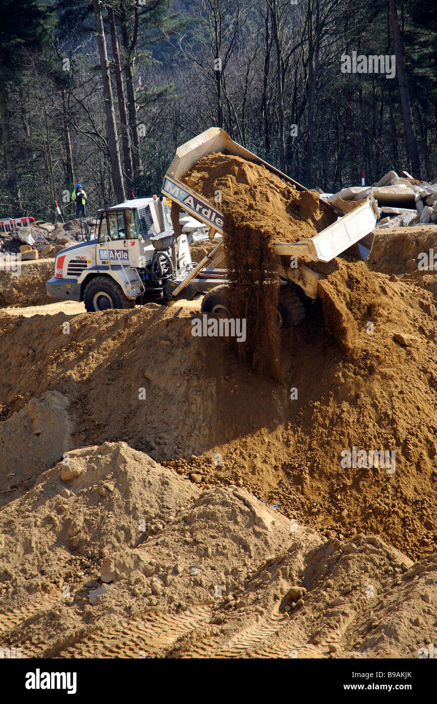 Truck dumping soil hi-res stock photography and images - Alamy