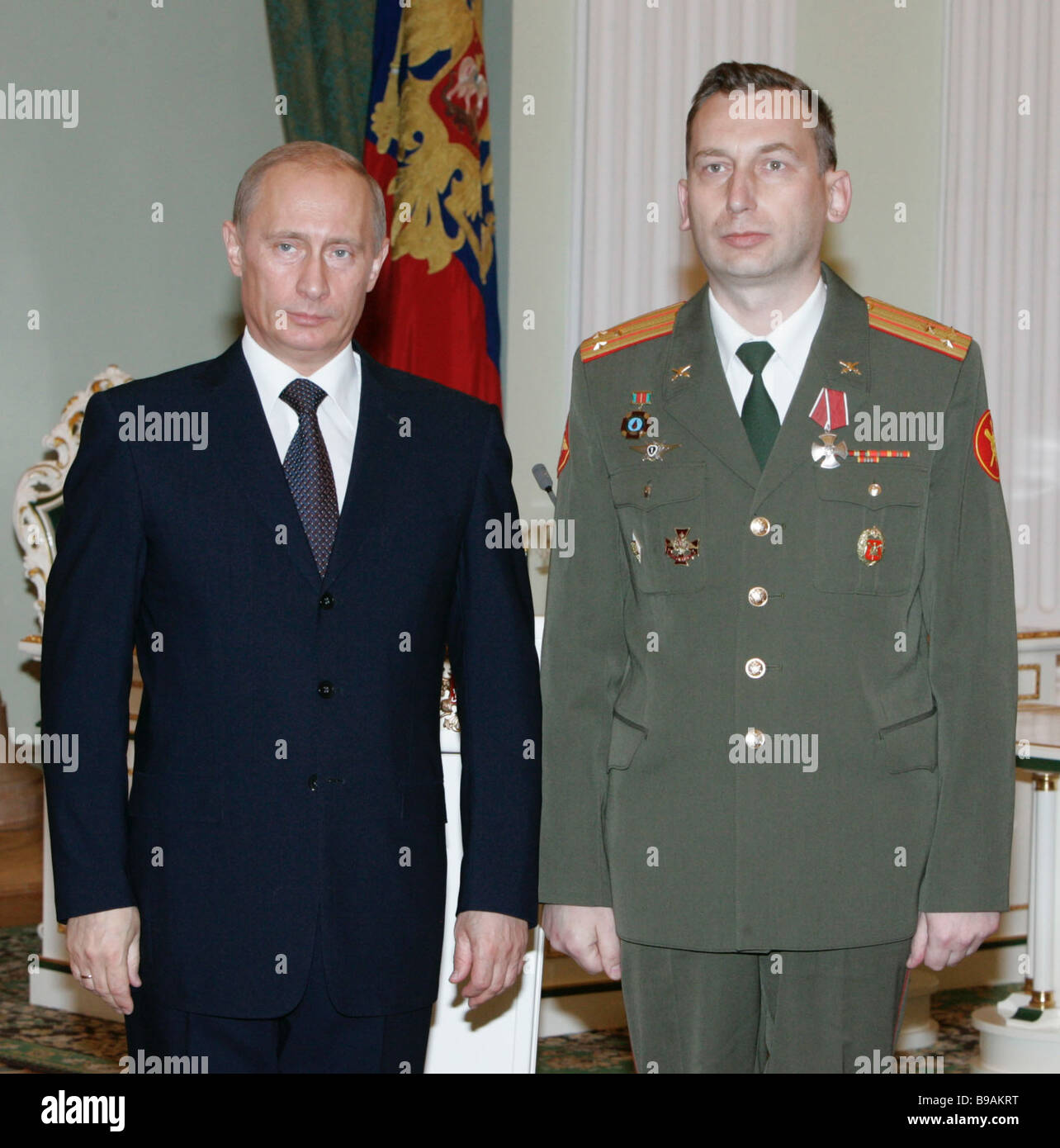 Russian President Vladimir Putin and Colonel Andrei Sharai left to ...