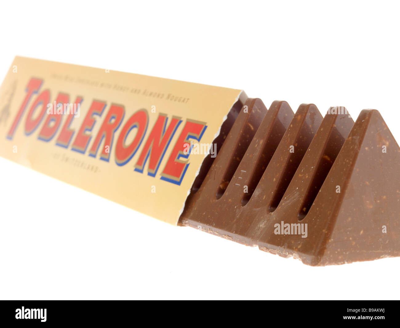 Milk chocolate bar snack nut toblerone hi-res stock photography and ...