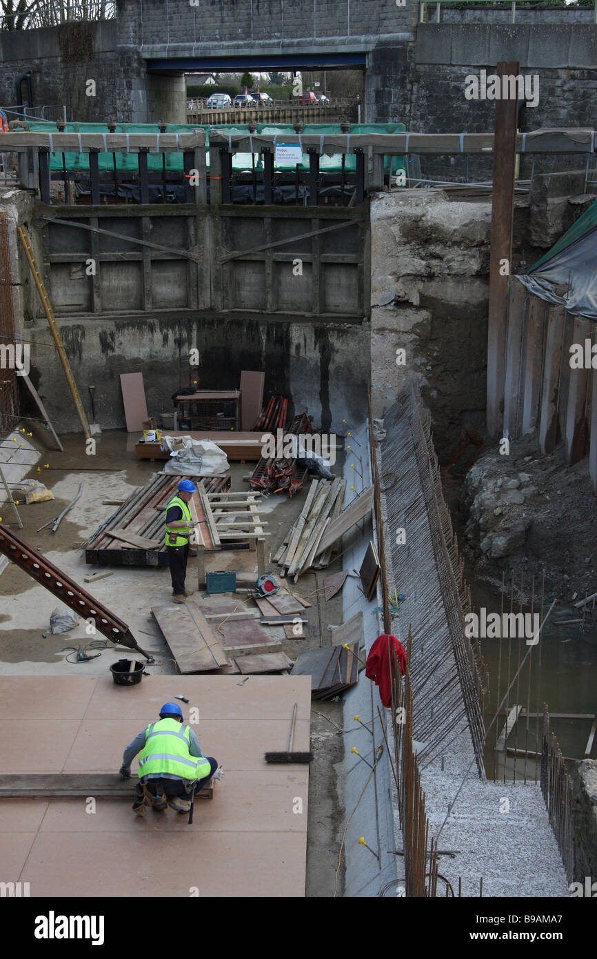 building construction site works lock wall replacement refurbishment ...