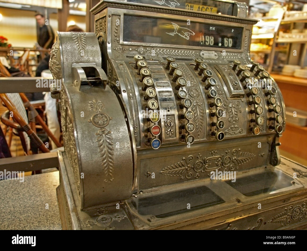 old cash register with many buttons and calculater Stock Photo - Alamy