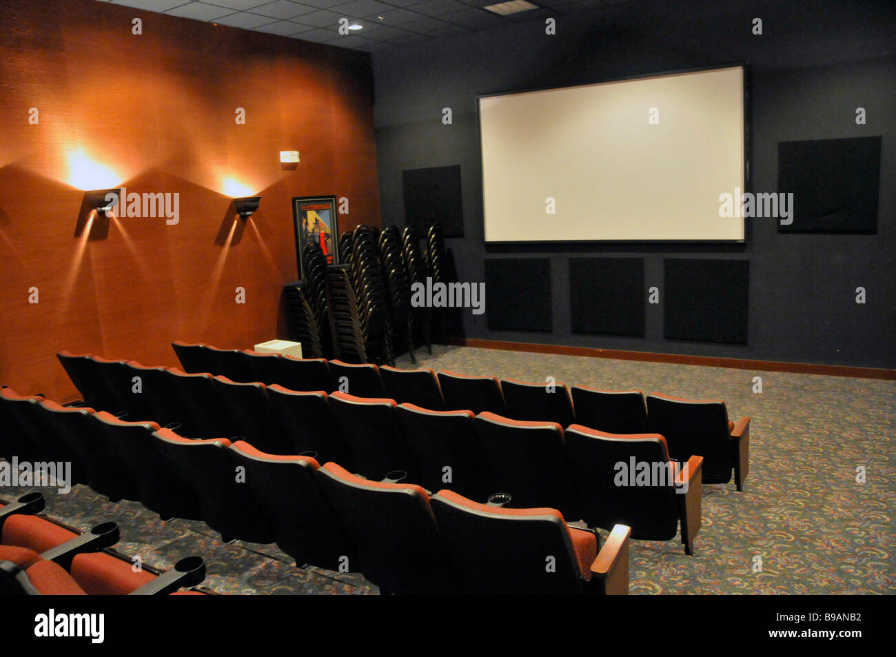 theater with movie screen Stock Photo - Alamy