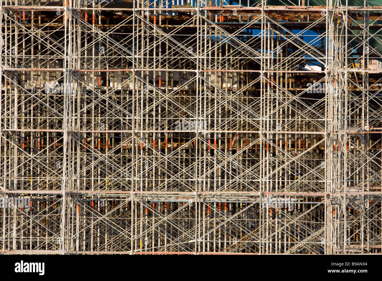 Scaffolding on building under construction, Taichung City, Taiwan Stock ...