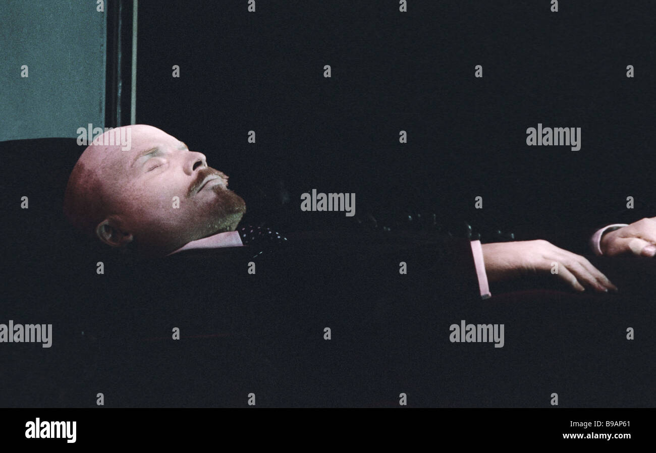 Vladimir Lenin s body in the Mausoleum Stock Photo, Royalty Free Image ...