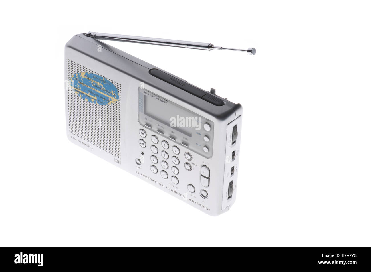 object on white radio close up Stock Photo - Alamy
