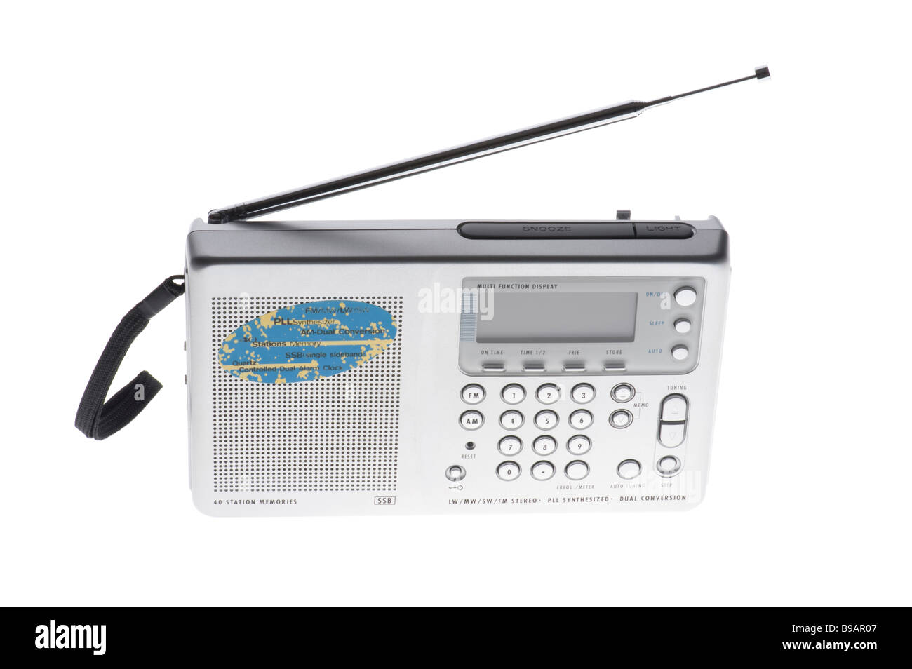 object on white radio close up Stock Photo - Alamy