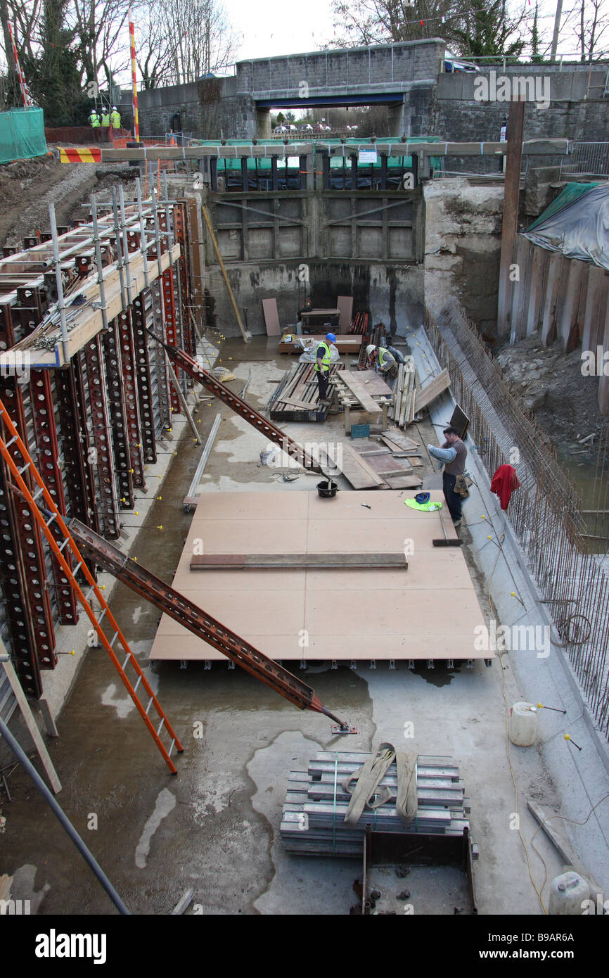 building construction site works lock wall replacement refurbishment ...