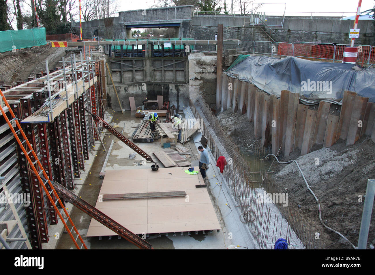 building construction site works lock wall replacement refurbishment ...