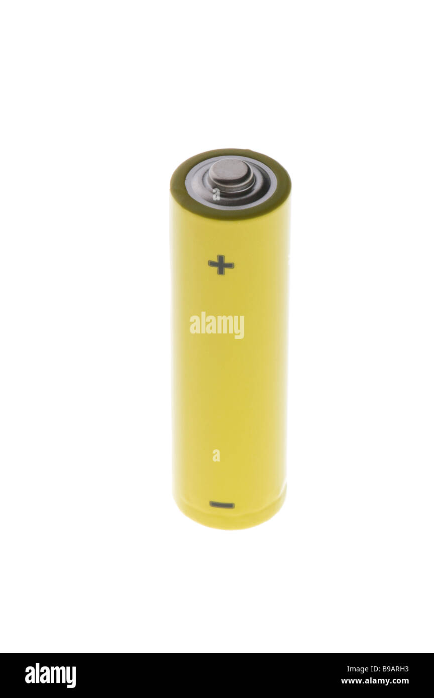 object on white tool battery close up Stock Photo - Alamy