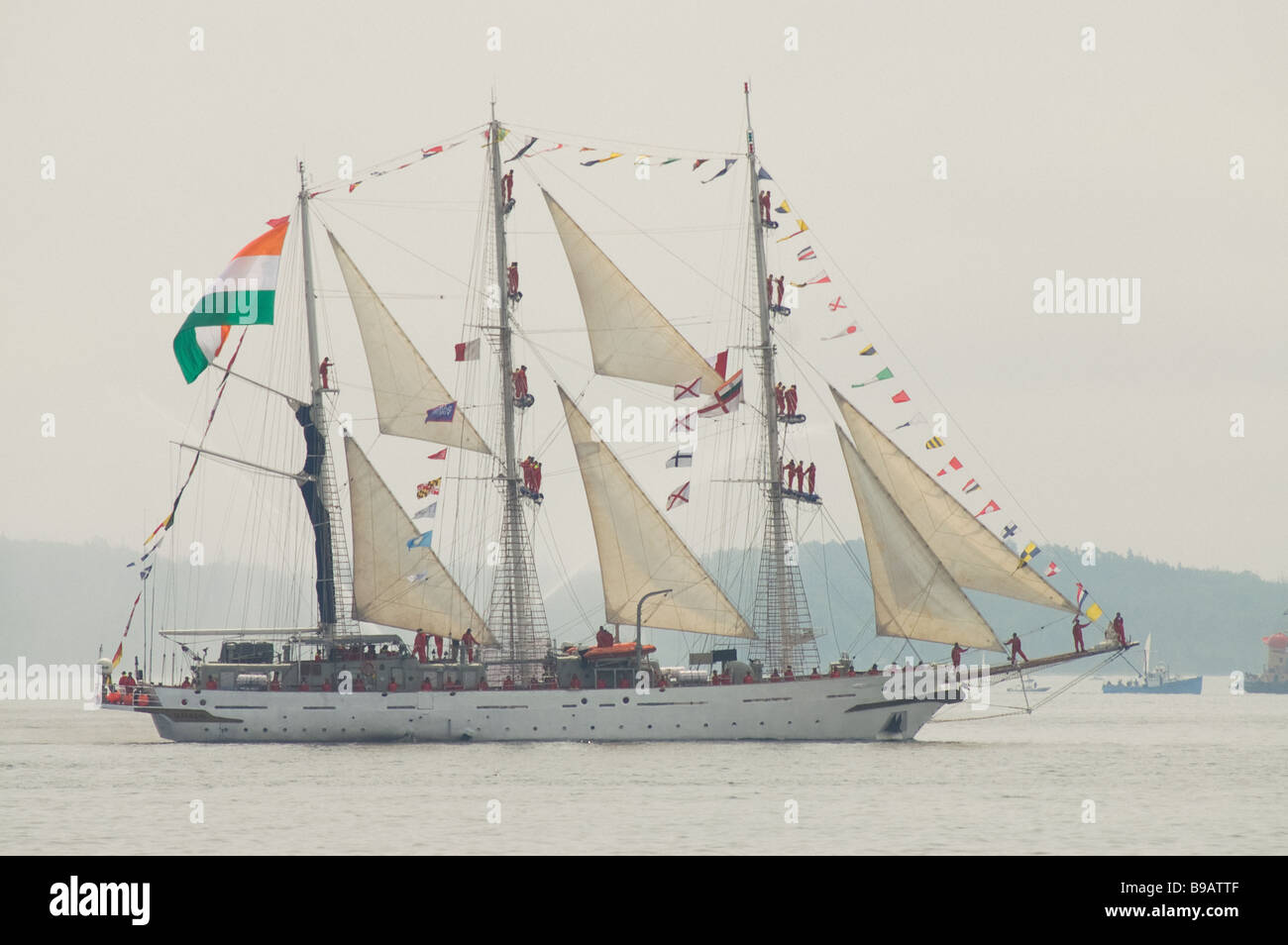 The Indian Navy sail training vessel INS TARANGINI Stock Photo - Alamy