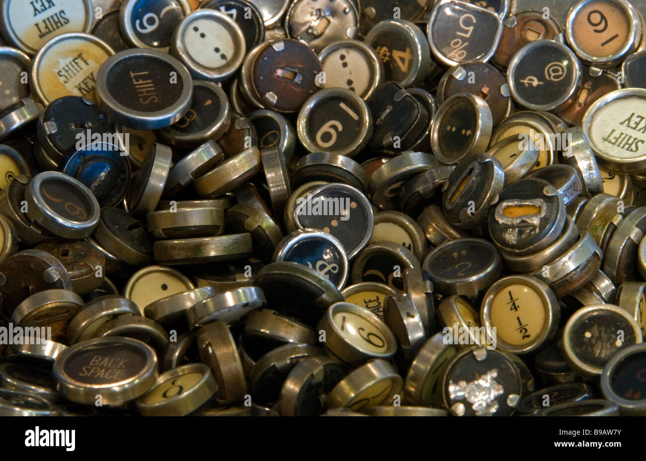 Collection of antique various old typewriter keys, Colorado US Stock ...