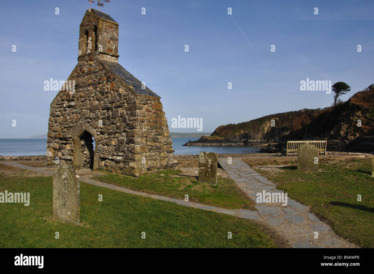 St Brynachs Church Cwm yr Eglwys Stock Photo - Alamy