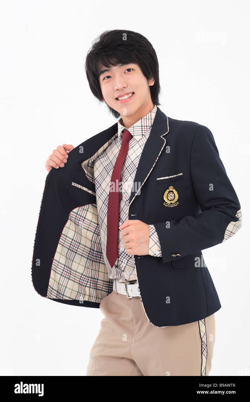 Young Asian School Boy Stock Photo - Alamy