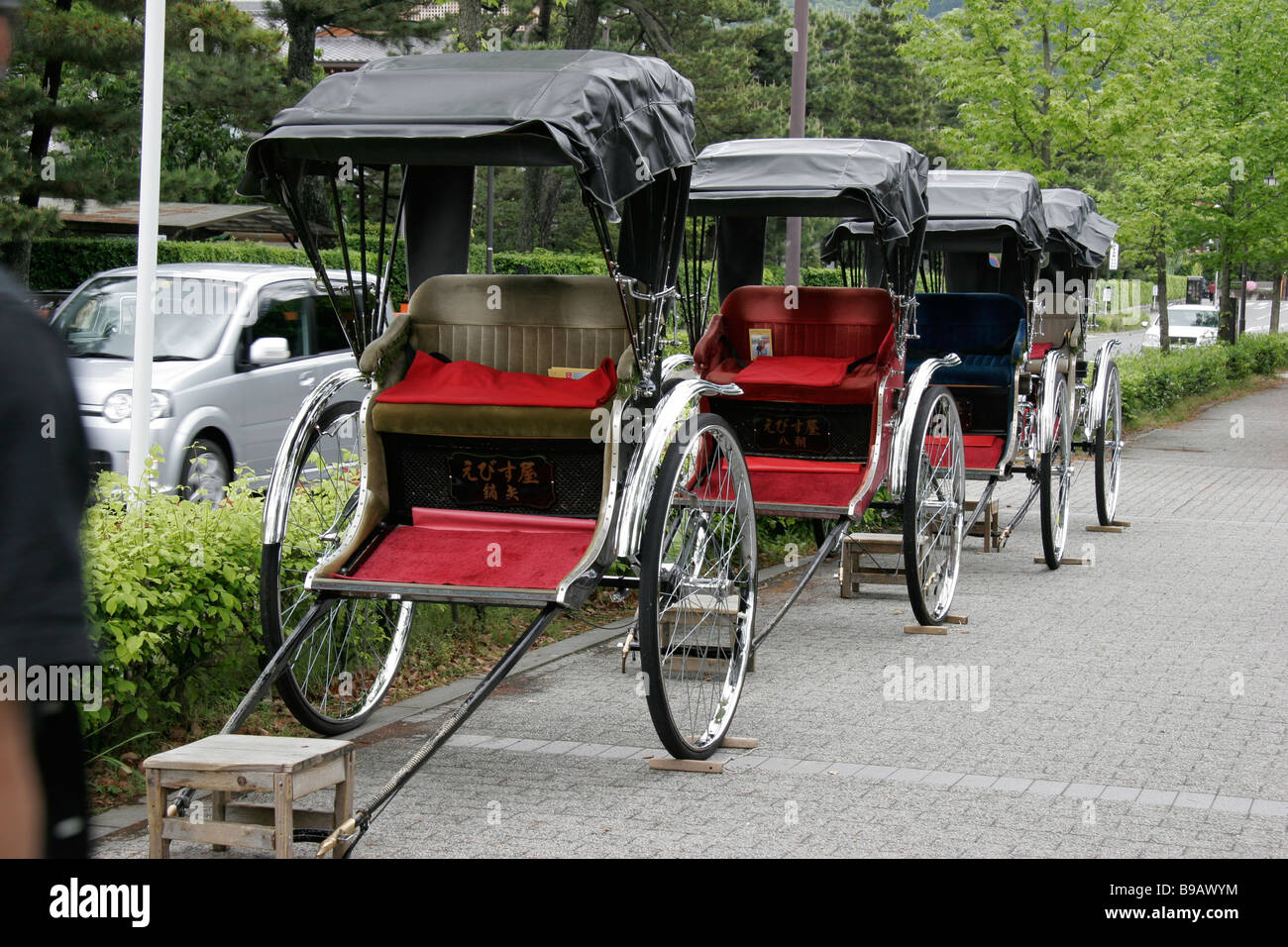 Rickshaws in Kyoto as a heritage Stock Photo - Alamy