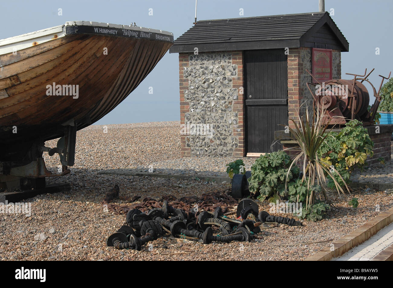 A boat and hut by the sea Stock Photo - Alamy