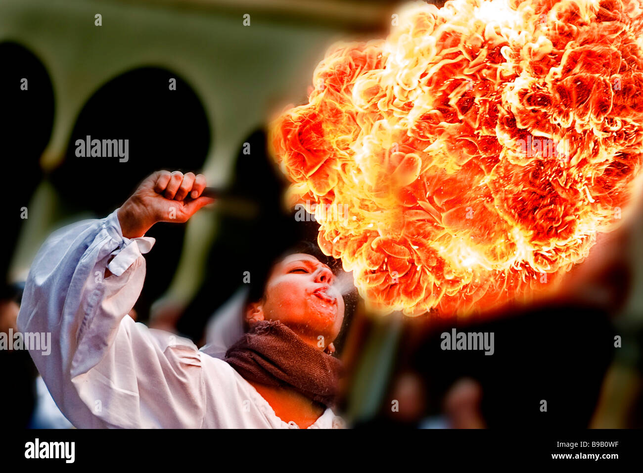 Fire eaters historical parade of the feast of St Nicola Castelfranco ...