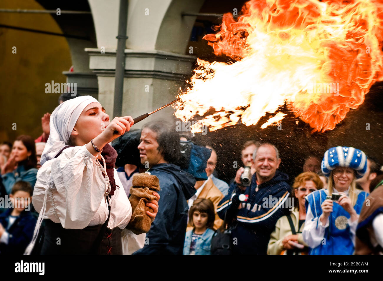 Fire eaters historical parade of the feast of St Nicola Castelfranco ...