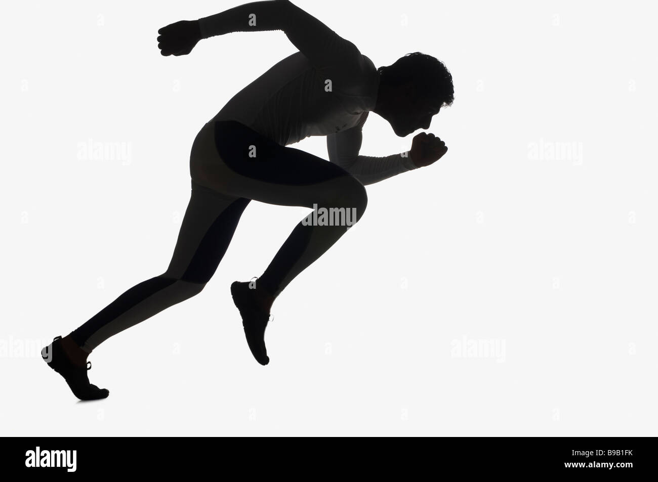 Runner track side view Cut Out Stock Images & Pictures - Alamy