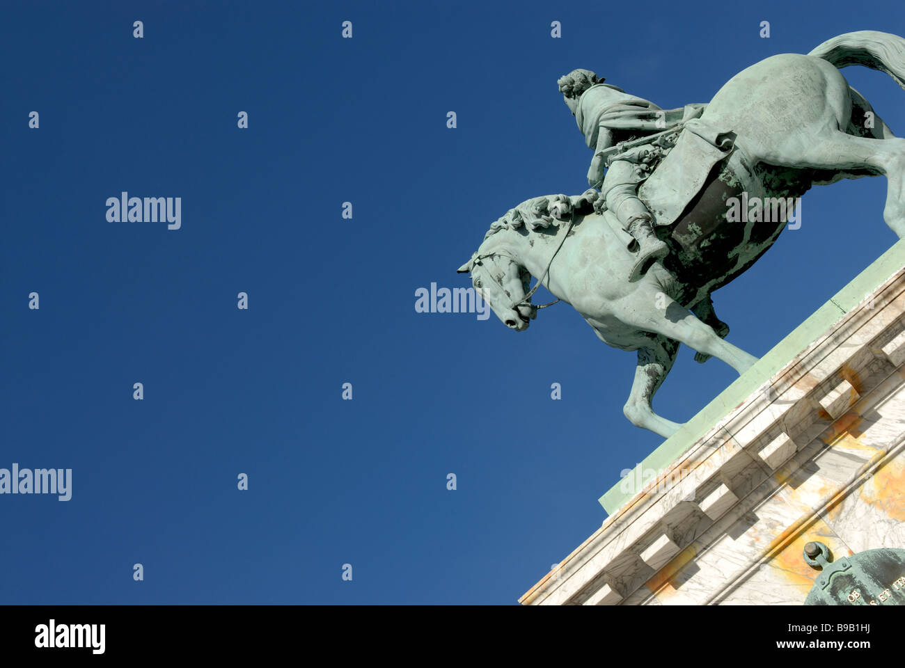 Bronze equestrian statue of king frederik v hi-res stock photography ...