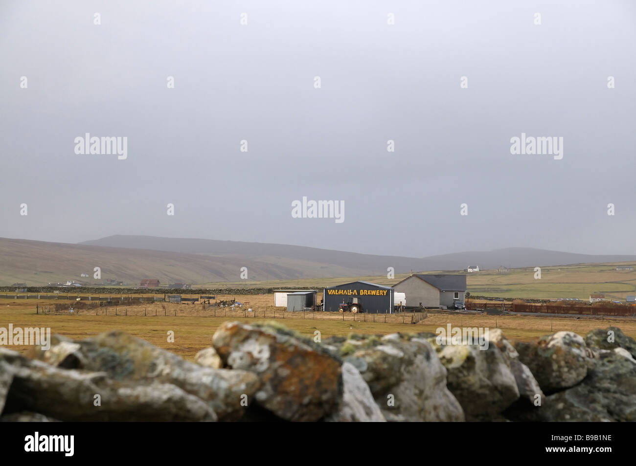 Distant view of remote Valhalla Brewery, Unst, Shetland - Britain's ...