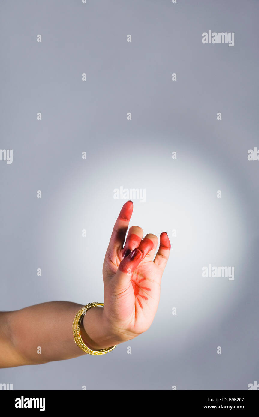 Indian human hand finger gesturing hi-res stock photography and images ...