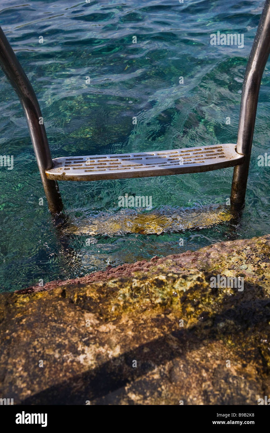 ladder into water Stock Photo - Alamy