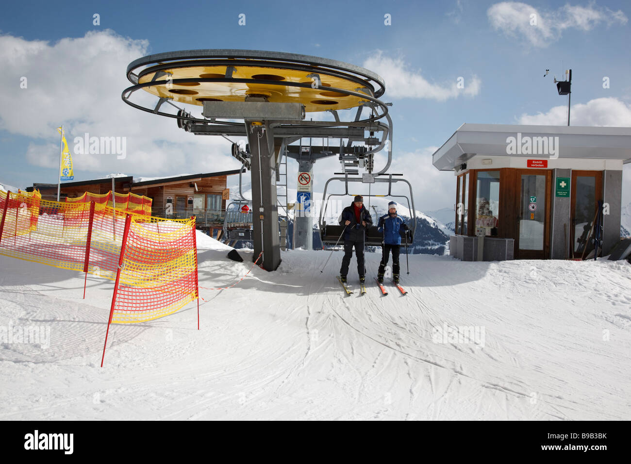 top station of chair lift Stock Photo - Alamy