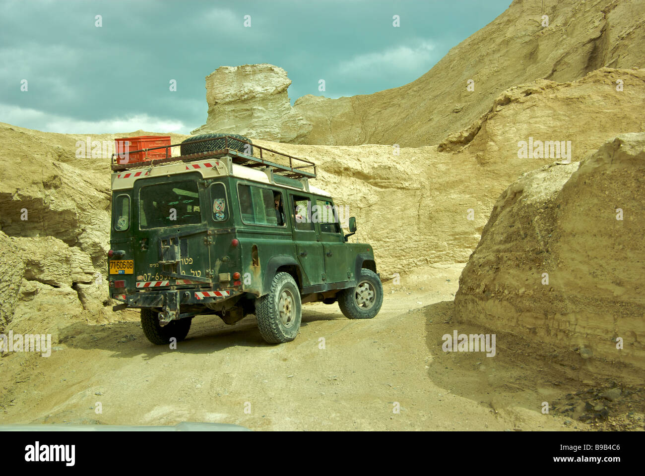 Four wheel drive offroad Land Rover expedition on Mount Sedom in Judean ...