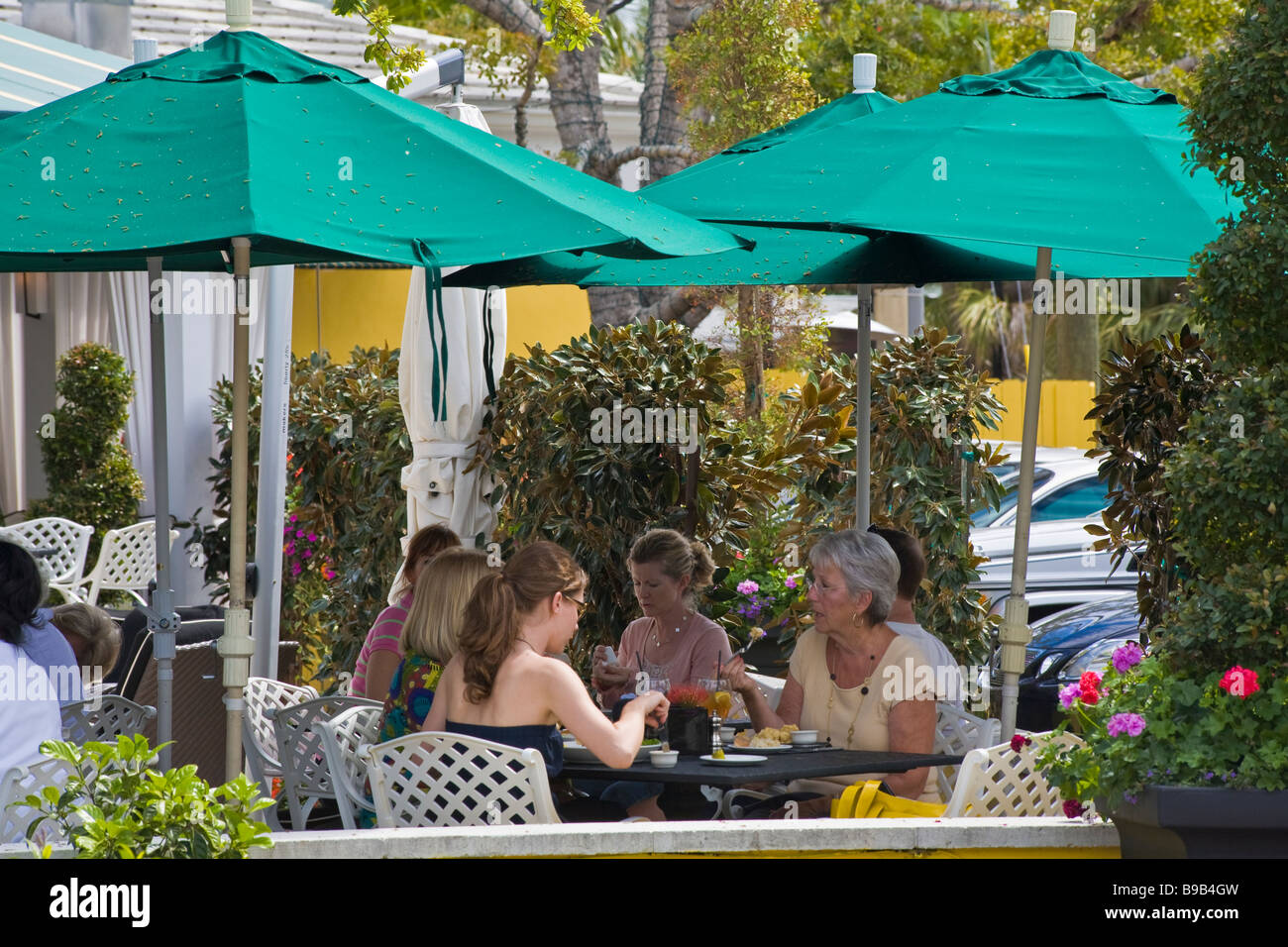 Outdoor restaurant on 3rd Street South in Naples Florida Stock Photo ...