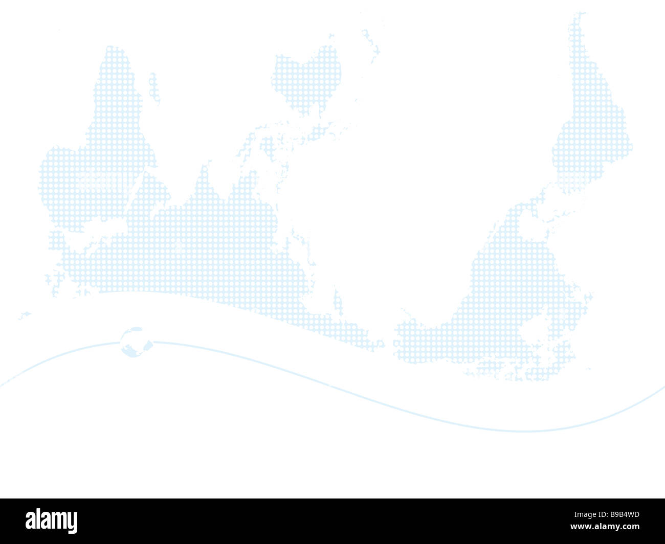 Vector Background with a map of the world wave and globe Stock Photo ...