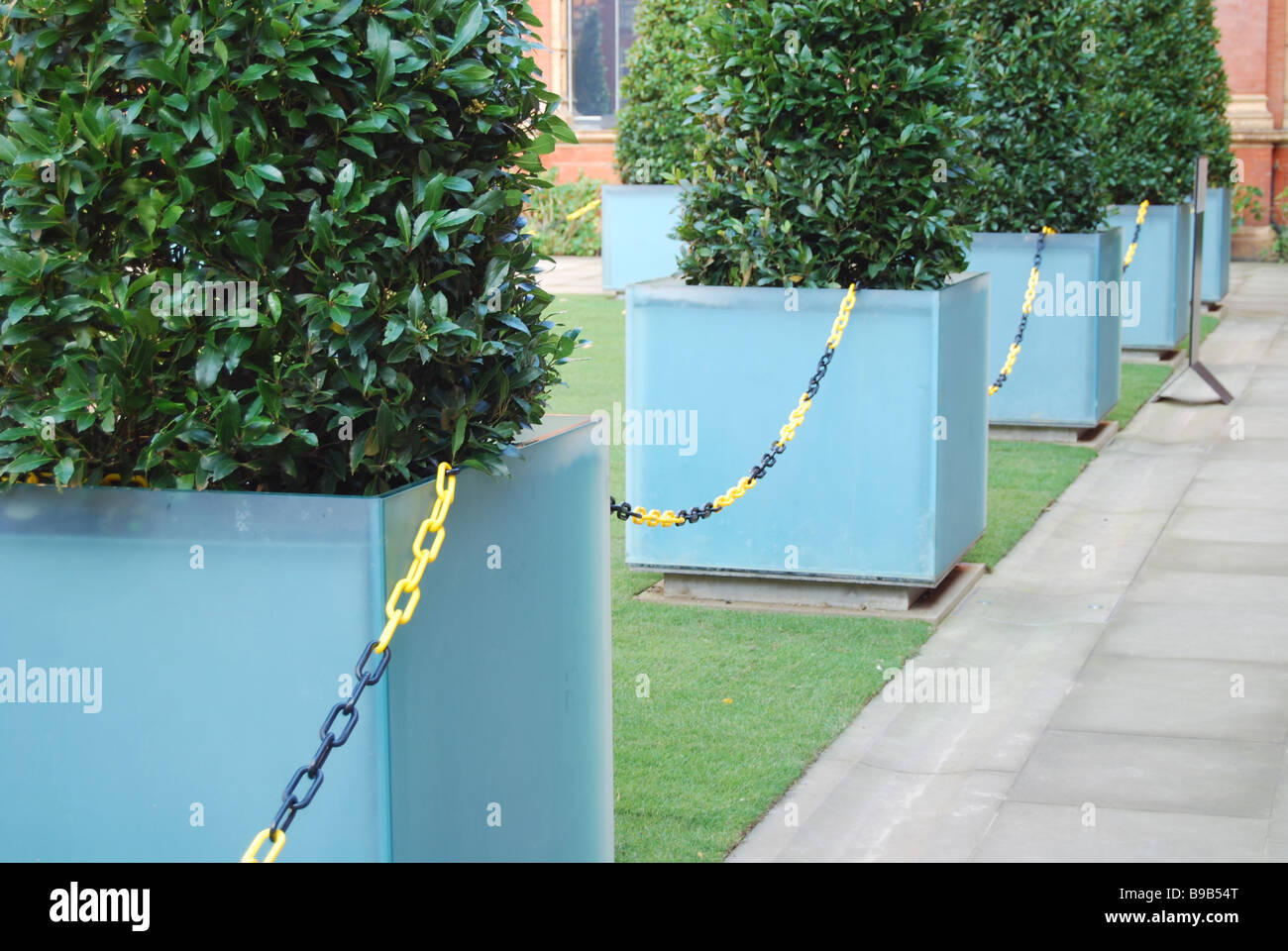 Grass turf railing Victoria & Albert Museum Stock Photo - Alamy