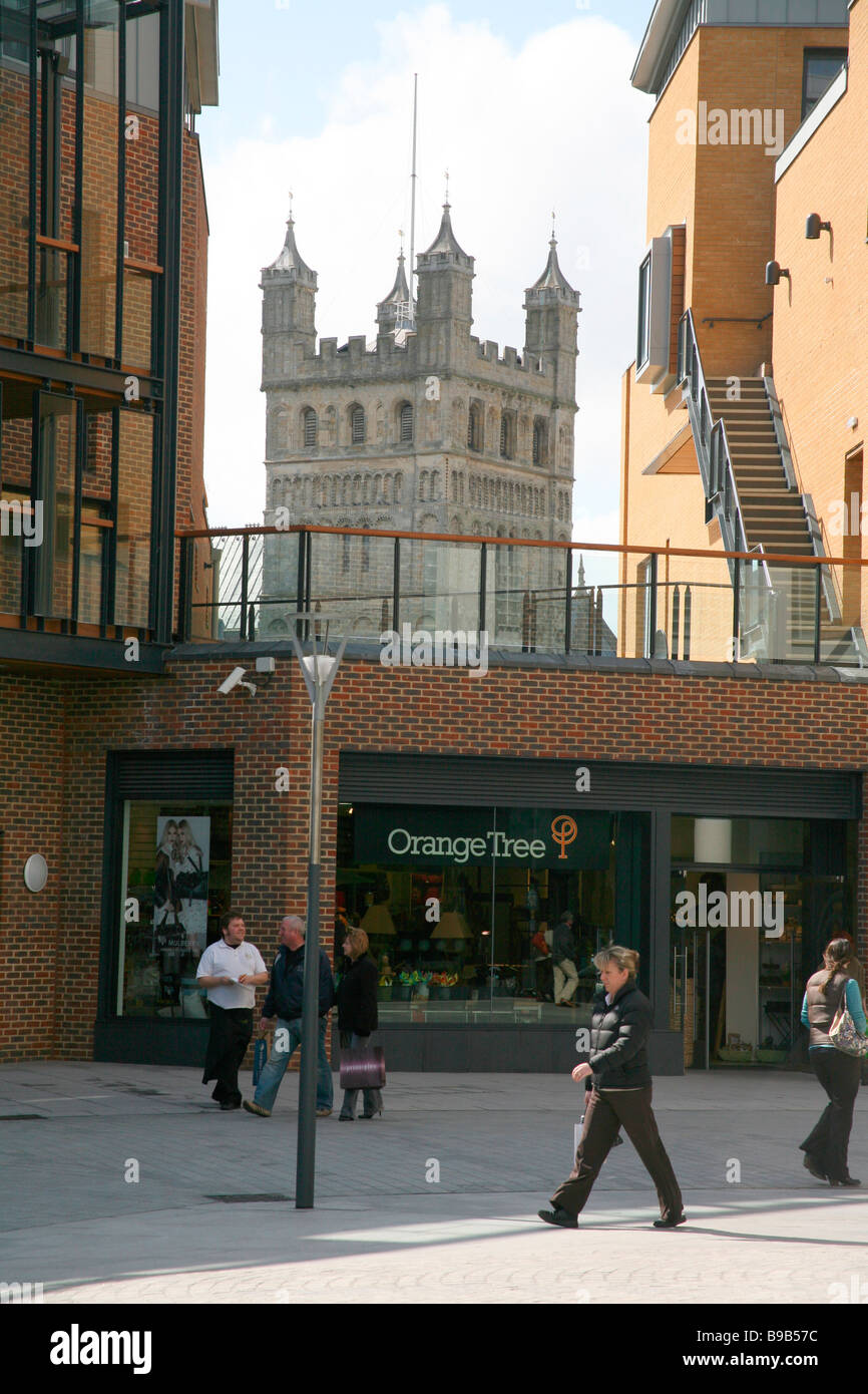 The redeveloped Princesshay Shopping district Exeter, Devon, England ...