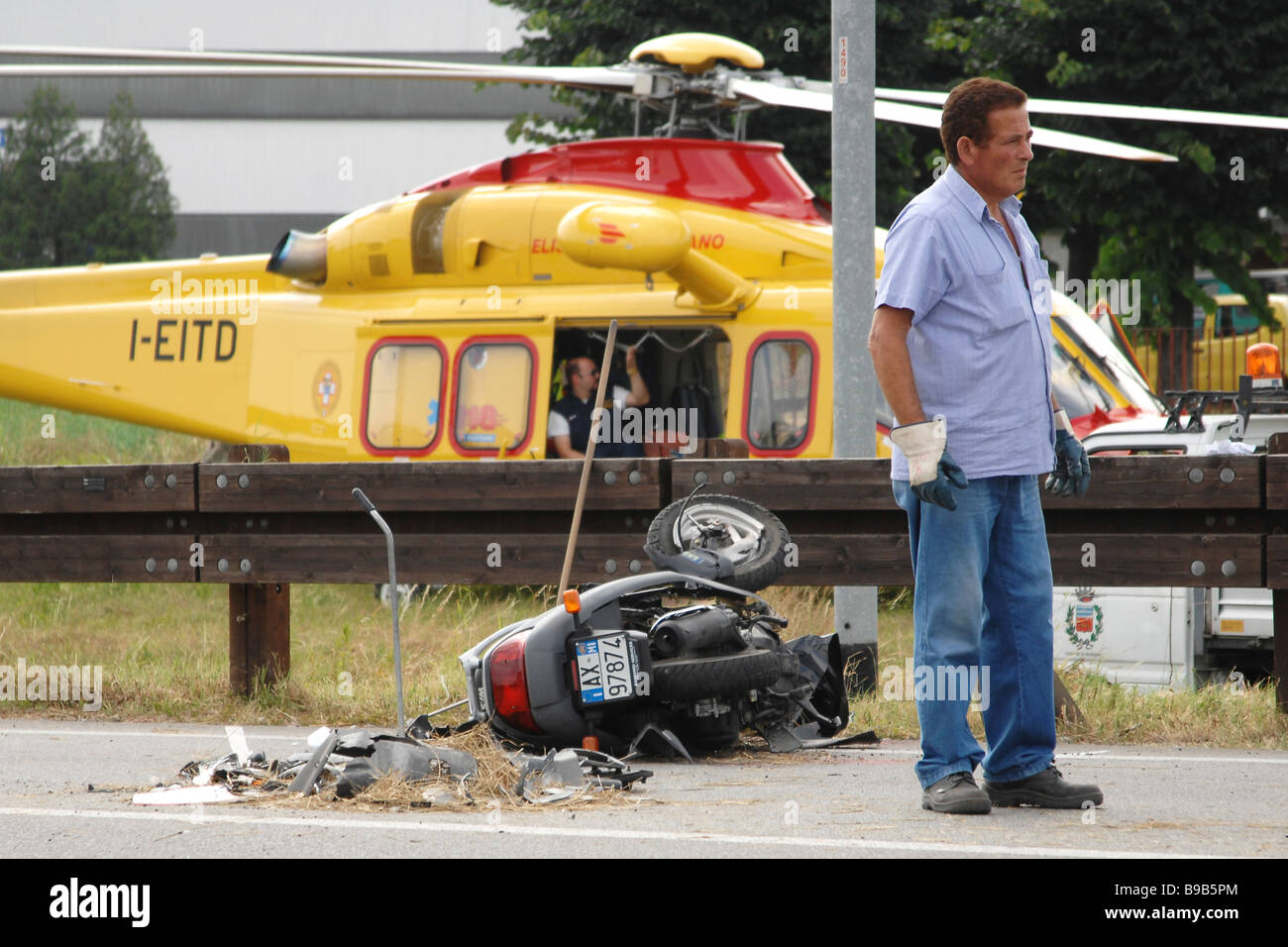 Motorcycle accident ems hi-res stock photography and images - Alamy