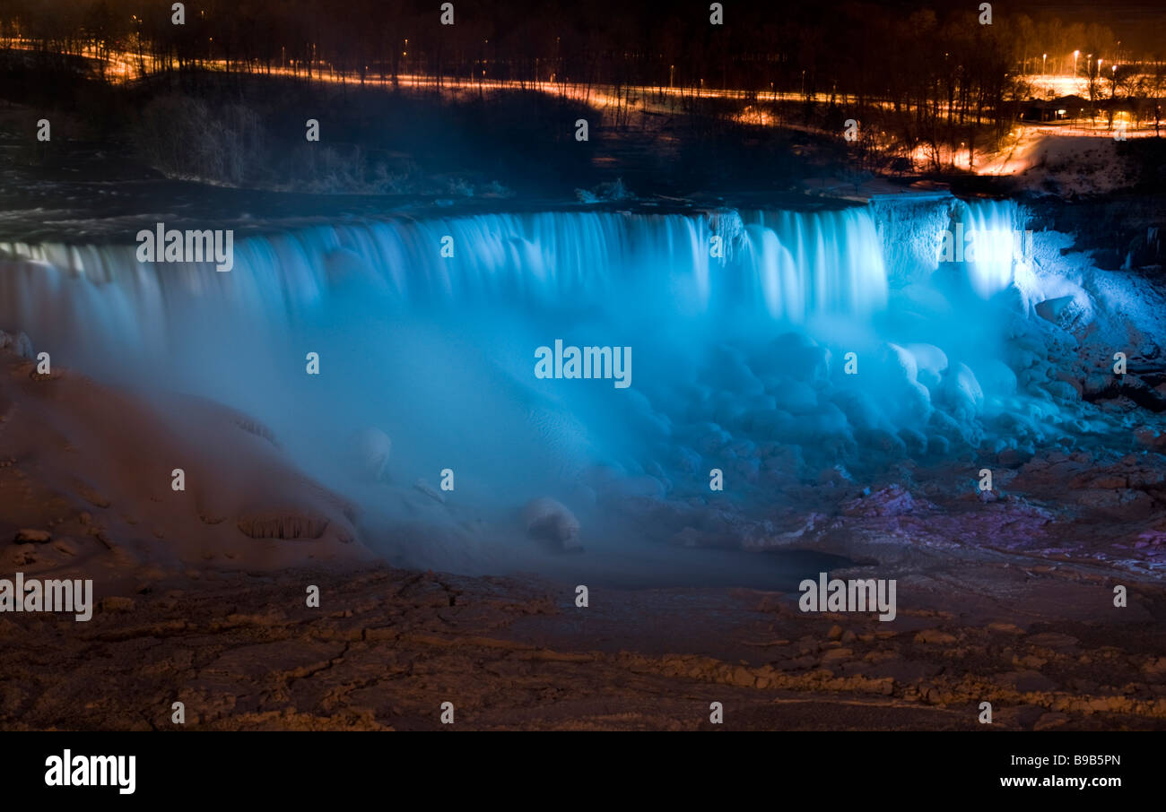 Niagara Falls (American Falls) at night Stock Photo - Alamy
