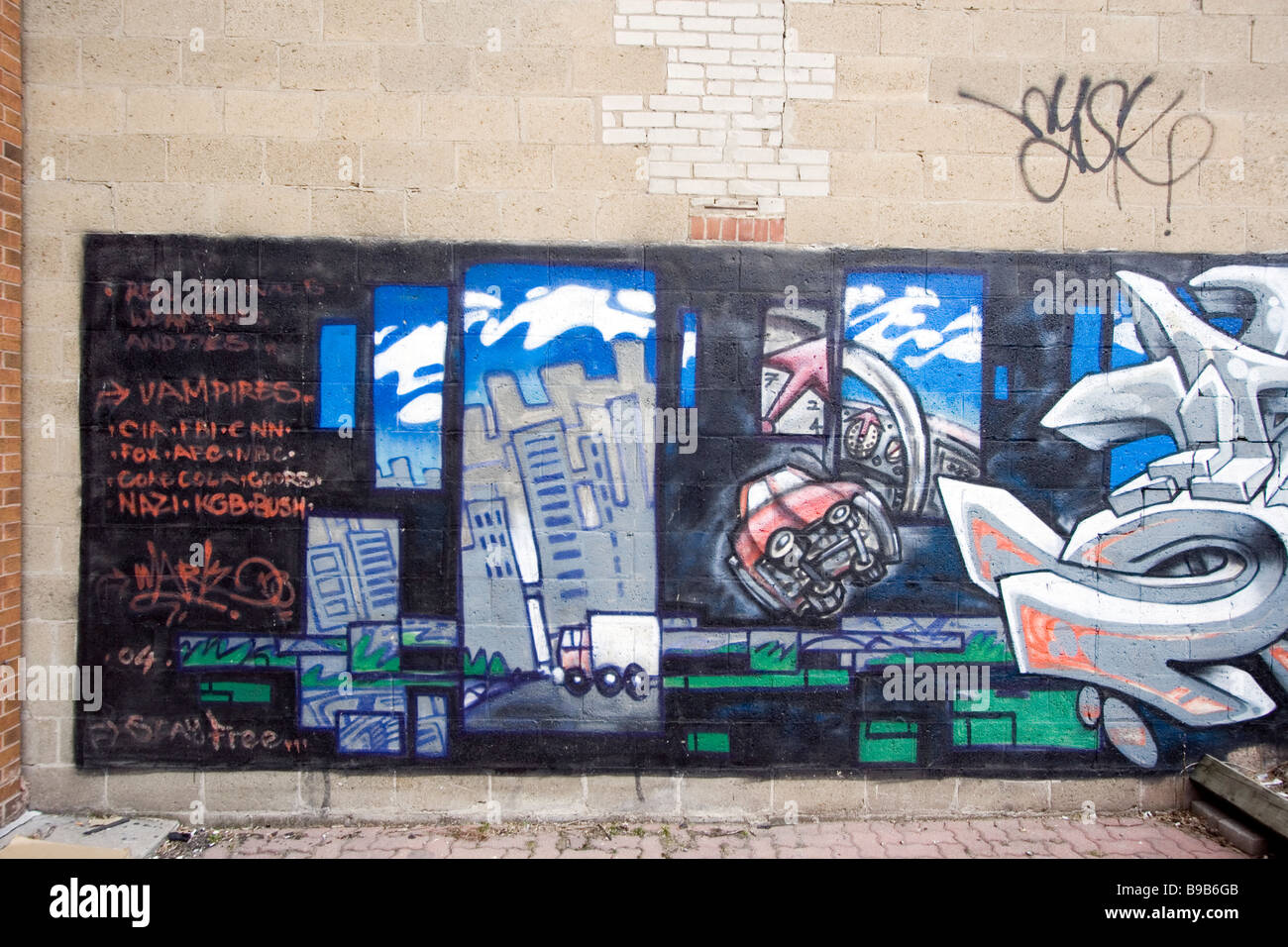 Vampires graffiti in downtown Toronto Stock Photo - Alamy