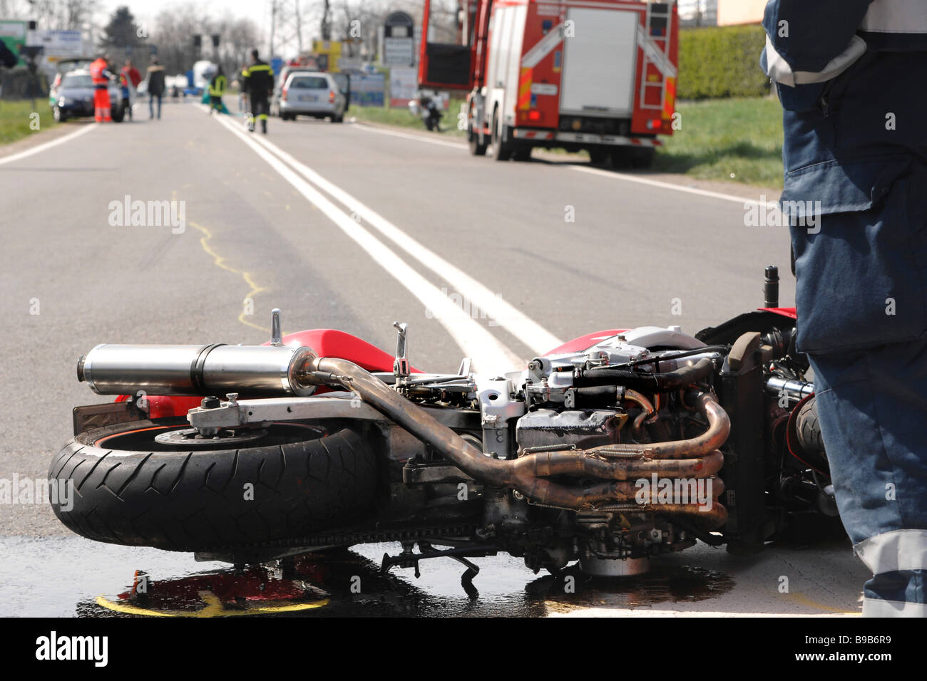 Motorcycle accident ems hi-res stock photography and images - Alamy