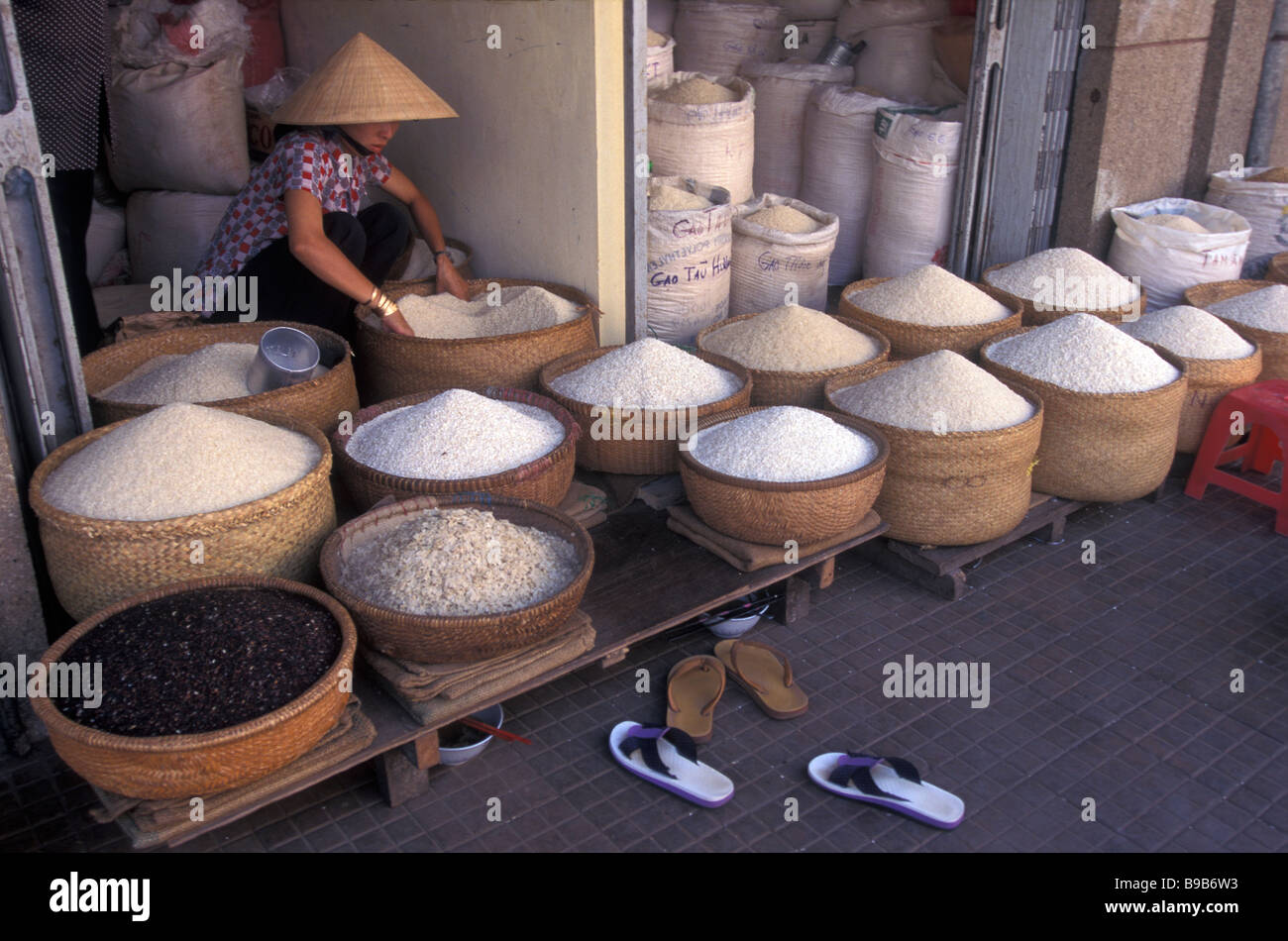 Selling rice Saigon Ho Chi Minh City Stock Photo - Alamy
