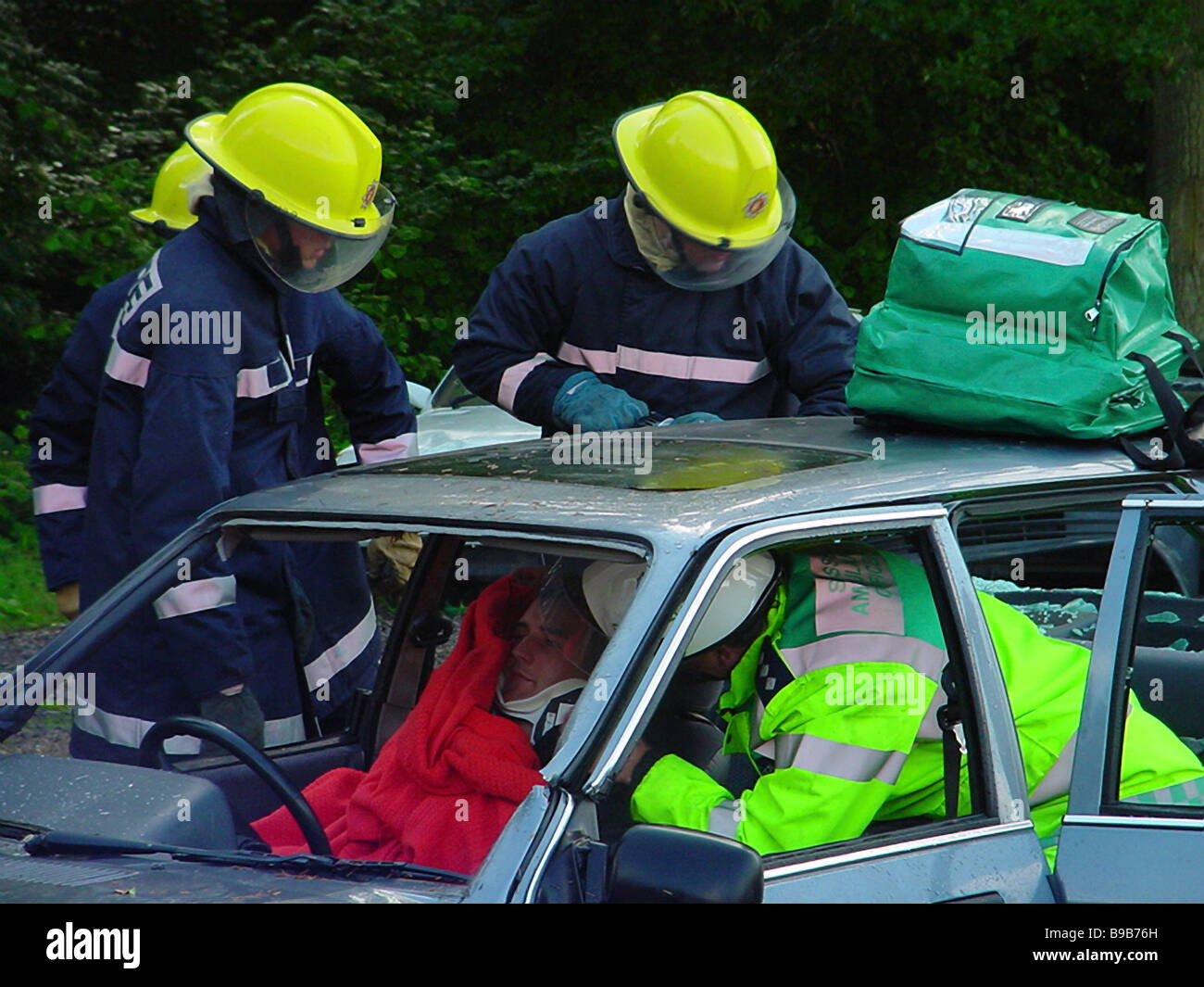 A training exercise for the emergency services Stock Photo - Alamy