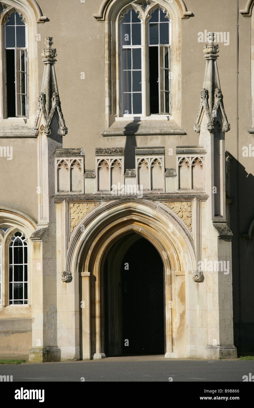 Village of Chicksands, England. The east elevation and main entrance to ...