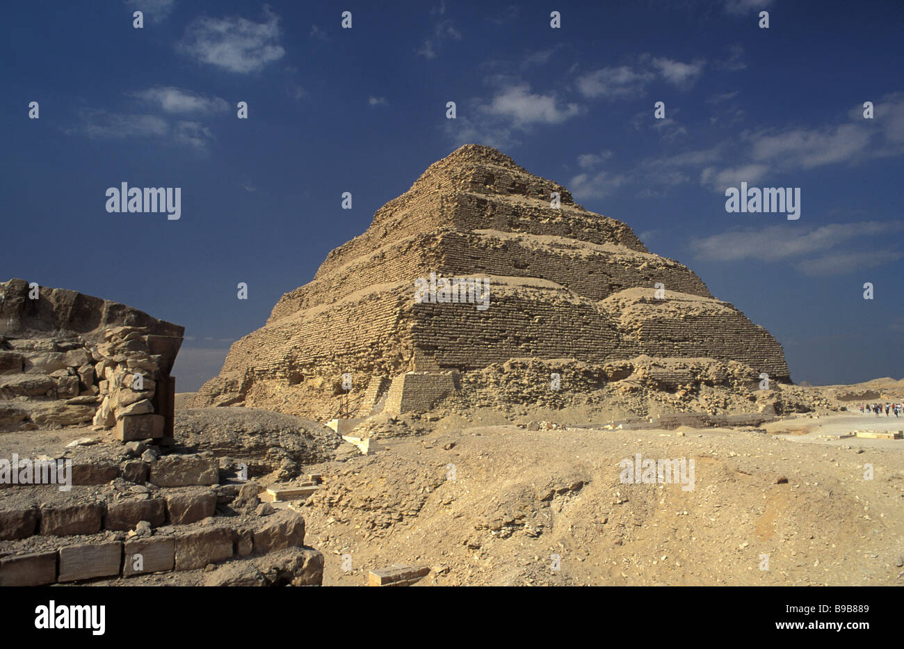 The Step Pyramid of Zoser at Sakkara Stock Photo - Alamy