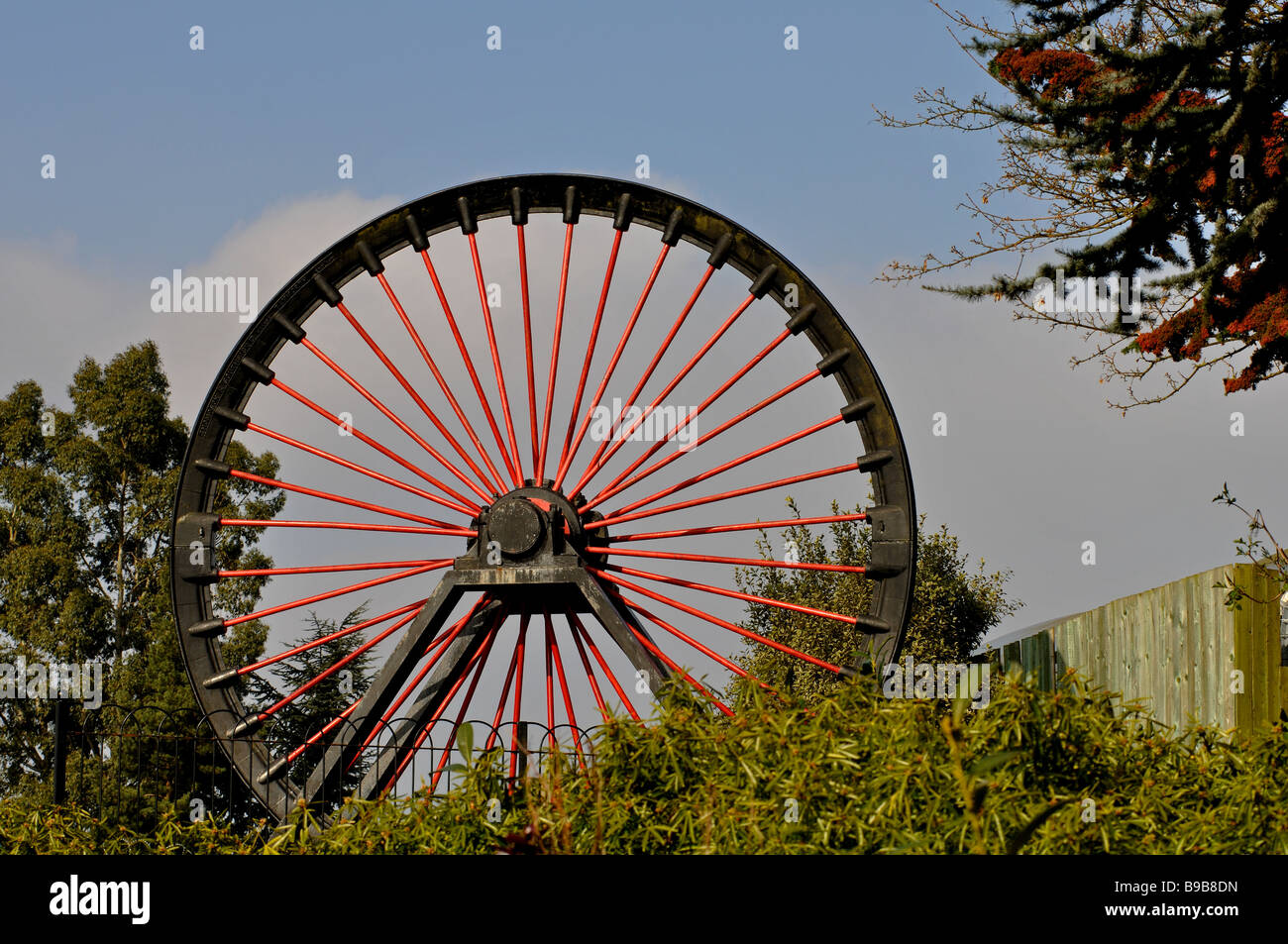 Colliery wheel at Miners Welfare Park, Bedworth, Warwickshire, England ...