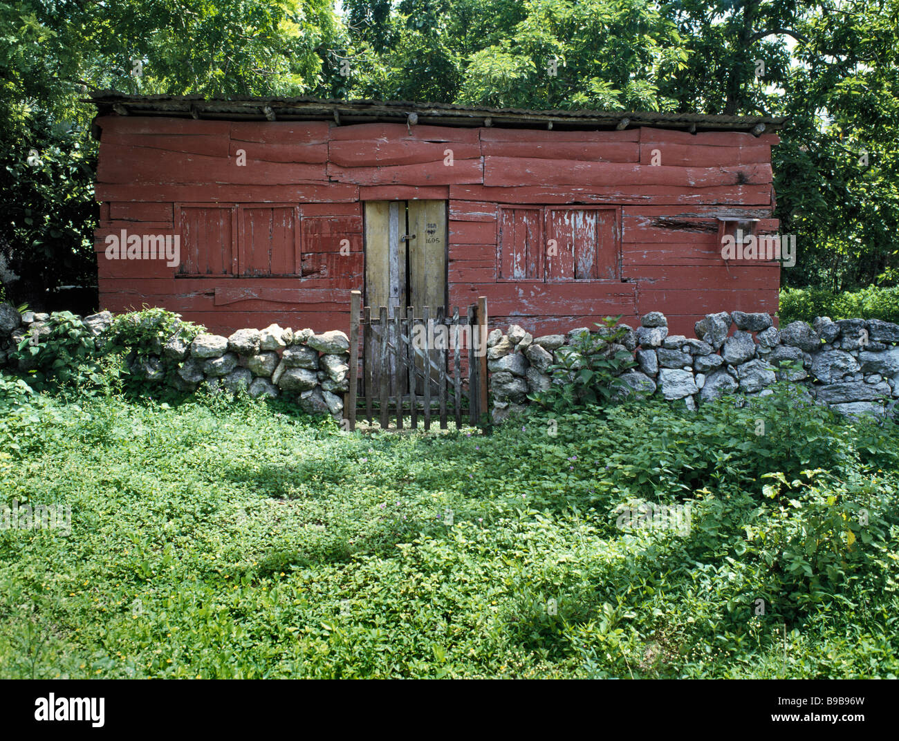 Traditional wooden house in the town of Corozal, Belize, Central ...