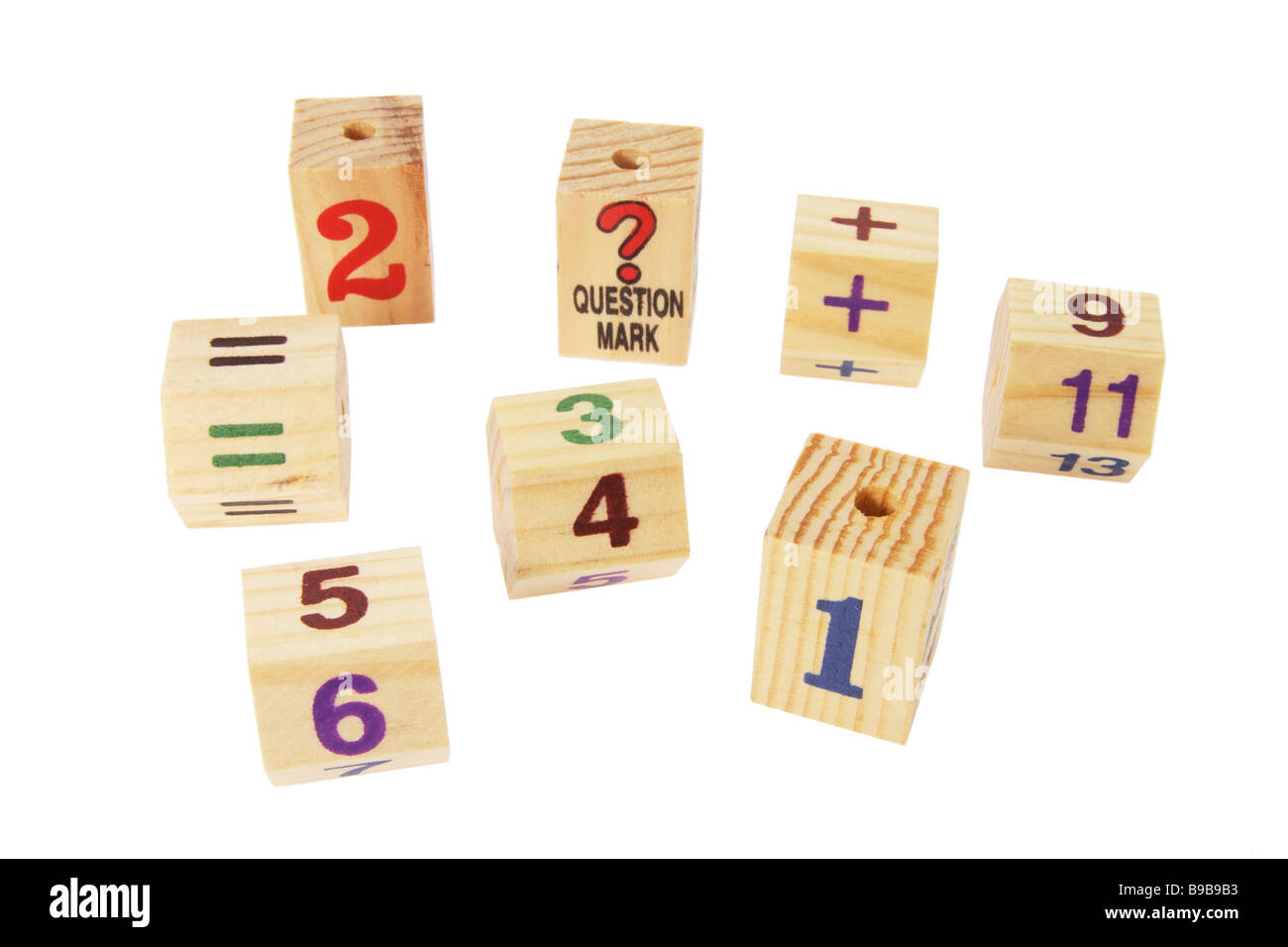 Wooden Number Blocks Stock Photo - Alamy
