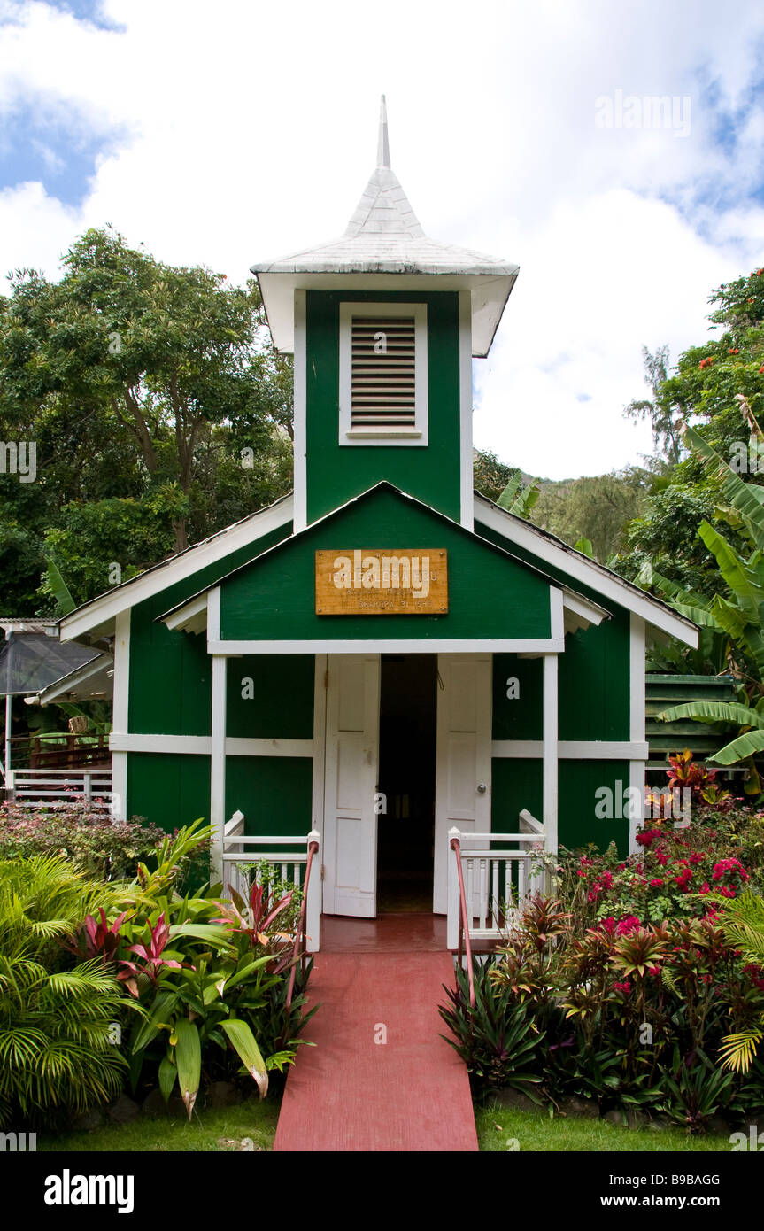 Ierusalema Hou Church, Halawa, Molokai, Hawaii Stock Photo - Alamy