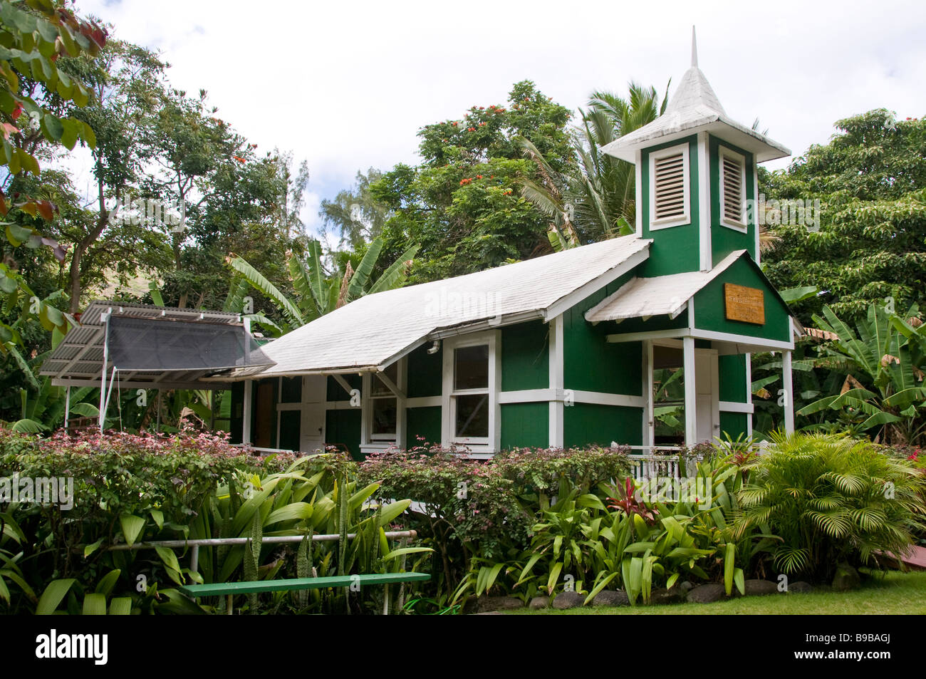 Ierusalema Hou Church, Halawa, Molokai, Hawaii Stock Photo - Alamy