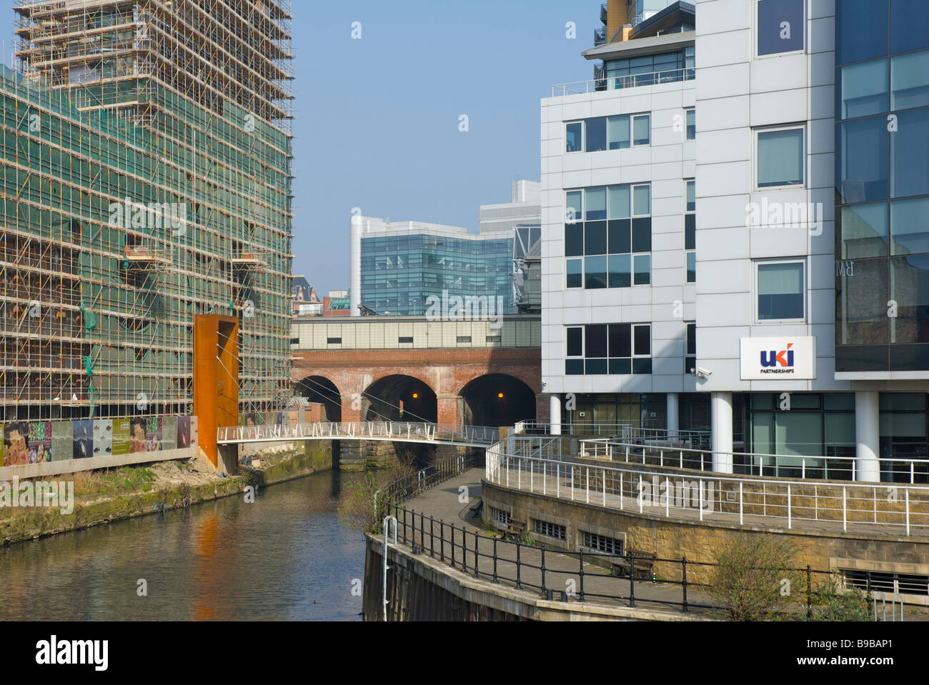 Building work in progress at Granary Wharf redevelopment, Leeds, West ...